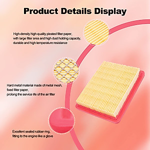 JICHEKU 951-15245 Air Filter Compatible with MTD 951-15245 751-15245 Cub Cadet 490-200-M065 159cc 1X65 5X65 6X65 8X65 196cc 5X70 6X70 7X71 Engines(2Pack)