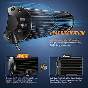 Nilight - 18007C-A 37Inch Triple Row Led Light Bar 468W Flood Spot Combo 46800LM Driving Lights Boat Led Off-Road Lights for Trucks