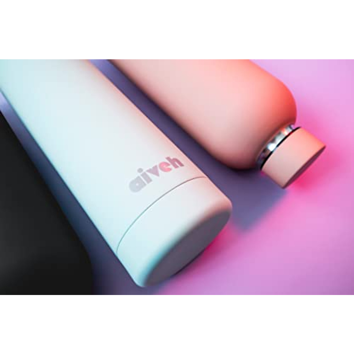 Insulated Stainless Steel Water bottle, aiveh, Bottle water, Tea, Coffee, tumbler, Leak Proof, Thermal bottle Water, Thermos, Hot cold bottle, BPA-FREE bottle water, 24oz, Dusty Pink