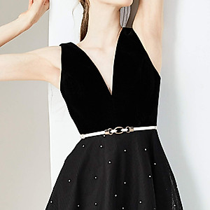 XZQTIVE Skinny Belts For Women Thin Leather Waist Belt Fashion Ladies Belt For Dress Pant