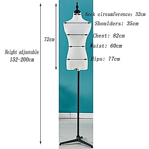 Mannequin Display Stand Female Mannequin Torso Mannequin Dress Form Shelf Grade, Wood Arm, Triangular Base ( Color : B ) (A )