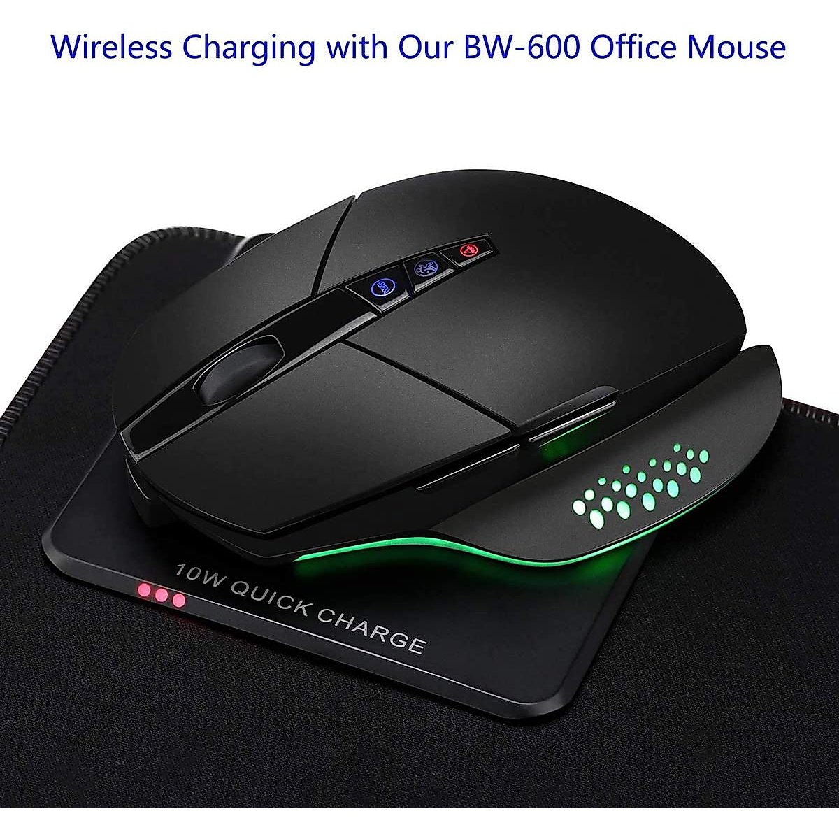 Gaming Mouse Pad-RGB Mouse Pads, Large Extended Mousepad with 7 Lighting Modes 6 Brightness Levels, Non-Slip Rubber Base Mouse Pad 31.5x11.8 Black