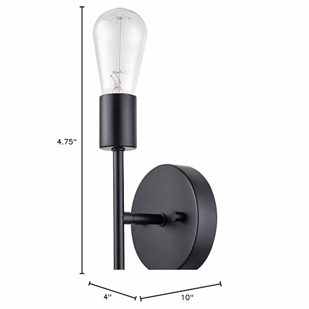 Globe Electric 65558 2-Light Reversible Vanity Light, Matte Black, Makeup Lighting, Beauty Room Accessories, Bathroom Lights Over Mirror, Makeup Mirror Lights, Decorative Lighting, Bulb Not Included