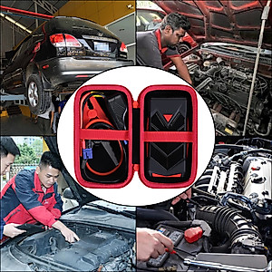 Aenllosi Hard Carrying Case Compatible with NEXPOW T11F 12V Car Jump Battery Starter Power Pack with USB,1000A Quick Charge Battery Booster Holder (Red Zipper,Case Only)