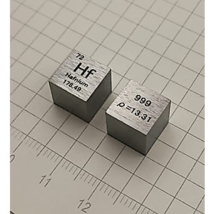 Jonoisax 10 Mm Hafnium Metal Cube - 99.9% Pure for Element Collection Lab Experiment Material Hobbies Substance Block