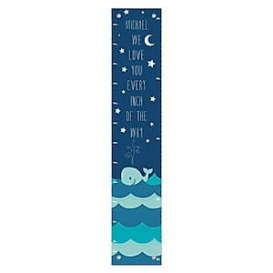 Nautical Gifts for Kids Name We Love You Every Inch of The Way Aquatic Decor Customized Growth Chart