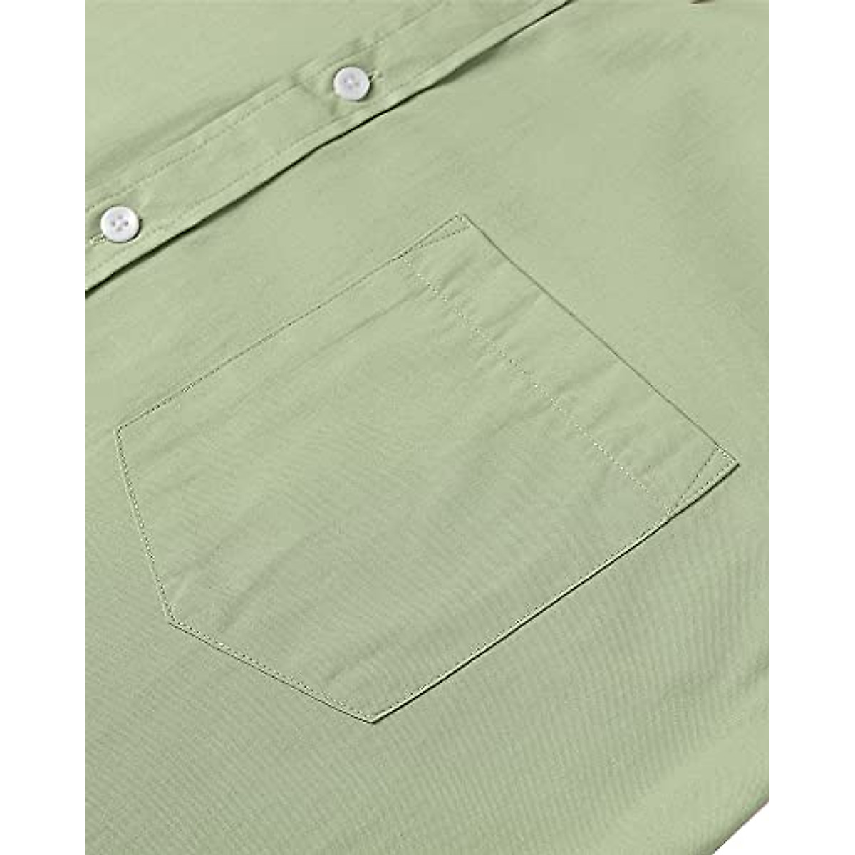 Alimens & Gentle Men's Short Sleeve Oxford Shirt Button Down Collar Regular Fit Short Sleeve Casual Shirts with Pocket Light Green