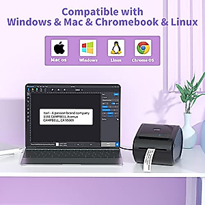 Itari Thermal Label Printer, Shipping Label Printer for Shipping Packages & Small Business, Desktop Thermal Label Printer Label Printer Compatible with USPS, Shopify, FedEx, Amazon, Ebay, Etsy