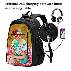 Custom Backpack Personalized Laptop Backpack for Women Men Customized Casual Daypack Add Your Logo Picture Photo Image Text Name on Computer Bag