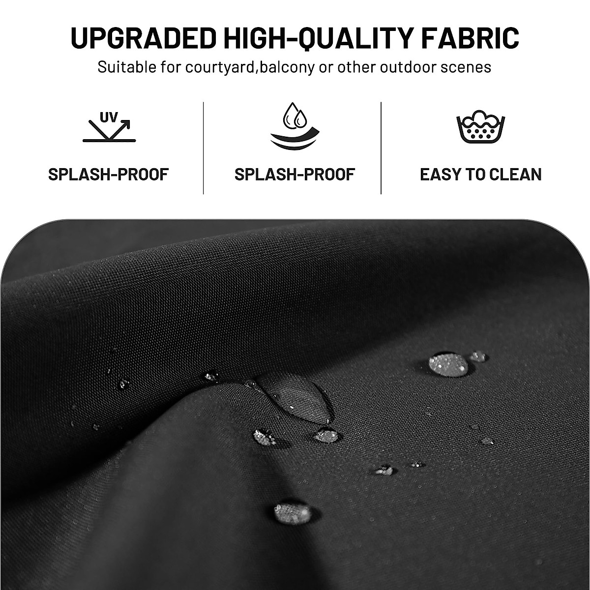 BayHomes Outdoor Chair Cushions for Patio Furniture,Waterproof Square Double Piping Chair Cushion,Patio Chair Cushions with Straps,Removable Cover with Zipper