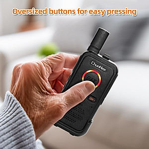 ChunHee 2 Pack Black Intercoms Wireless for Home Caregiver Pager Intercom for Elderly with Emergency SOS Alarm, 1.5 Miles Long Range Wireless Intercom System for Business Room to Room Communication