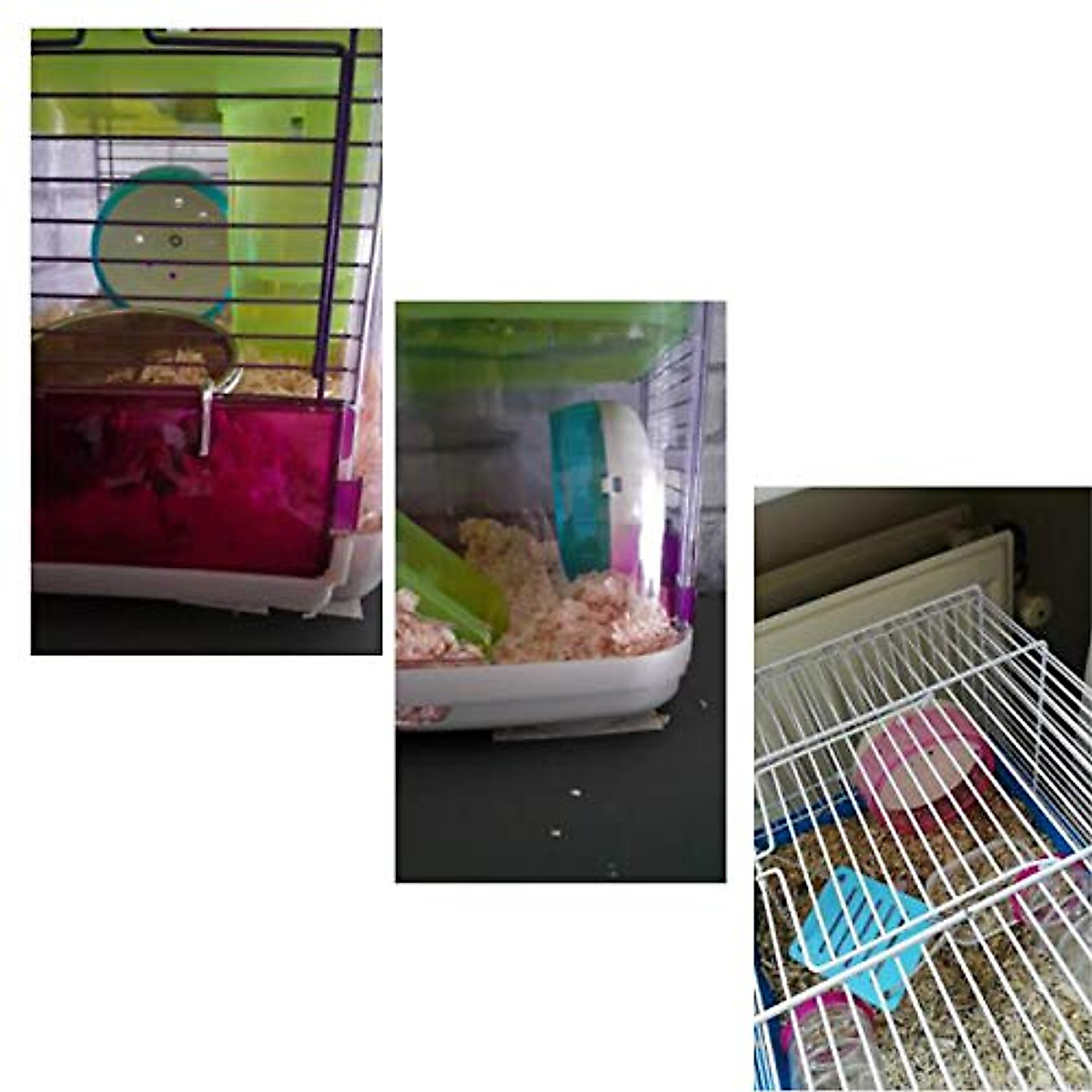 gutongyuan 5.5inch Small Pets Guinea Pig Hamster Wheel Running Sports Round Wheel Hamster Cage Accessories Gerbil Exercise Wheel for Animal Pet Toy (Blue)