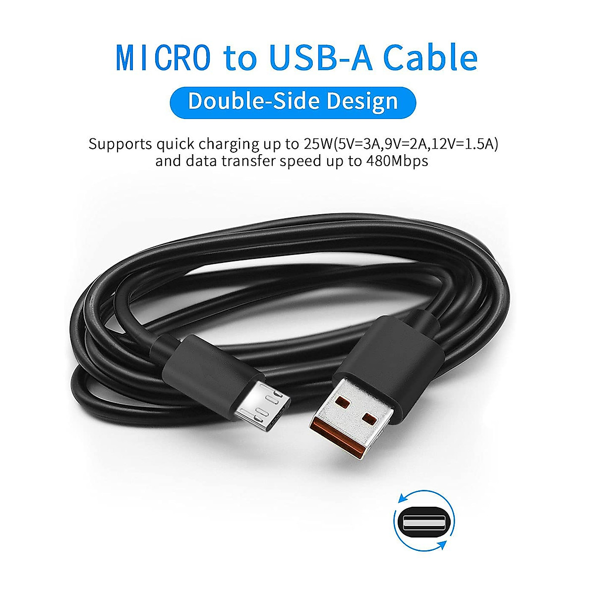Micro Charger Charging Cable Cord Compatible with for Anker Soundcore Life Q20, Anker Soundcore 2, Mini, Flare Mini Headphone Speakers -5ft