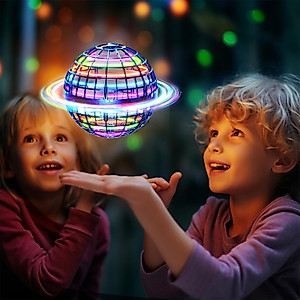 Ivtivfu Flying Orb Ball (Blue, 2024 Upgraded) with Dazzling Lights, Magic Hover Spinner, Cool Boomerang Drone, Floating Cosmic Globe, Kids Outdoor Toys, for 6 7 8 9 10 Year Old Boys Girls