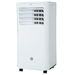 GE 6,100 BTU Portable Air Conditioner for Small Rooms up to 250 sq ft., 3-in-1 with Dehumidify, Fan and Auto Evaporation, Included Window Installation Kit
