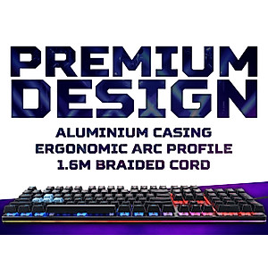 acer Predator Aethon 303 Wired Gaming Keyboard-Kailh Blue Mechanical Switches|RGB Illuminated Keyboard|12 Backlight Effects|5 Pre-Set Gaming Modes & 3 Sidelight Effects|100% Anti-Ghosting,(Pack of 1)