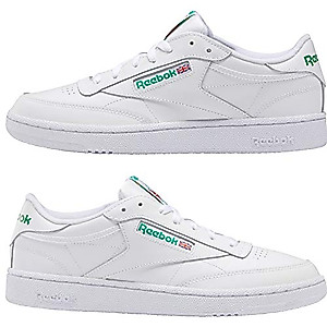 Reebok Men's Club C 85 Fashion Sneaker, white/green, 11 M US