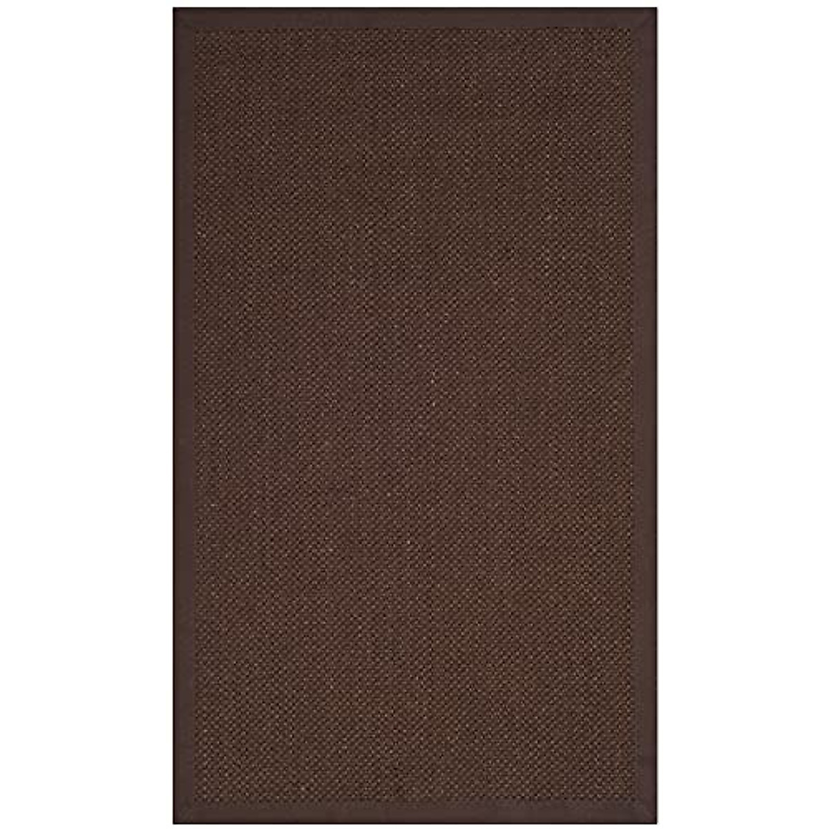 SAFAVIEH Natural Fiber Collection Accent Rug - 3' x 5', Chocolate & Dark Brown, Border Sisal Design, Easy Care, Ideal for High Traffic Areas in Entryway, Living Room, Bedroom (NF133D)