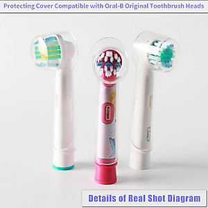 Electric Toothbrush Travel Case for Oral-B Toothbrushes - 4 Pcs Toothbrush Head Covers Compatible with Oral B Electric Toothbrush Heads (White)