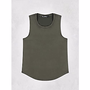 KNIT RIOT Women’s Muscle Tank Top – Sleeveless Slim Fit Soft Casual Basic Yoga Active Athletic Workout Running T Shirts KR144 Olive L