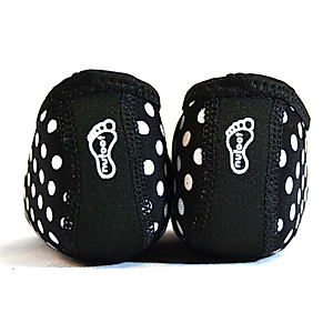 Nufoot Women's Mary Jane Slipper Black/White Polka Dots X-Large
