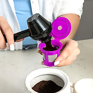 Perfect Pod Cafe Save Reusable K Cup Pod Coffee Filters - Refillable Coffee Pod Capsules with Built-In, Integrated Mesh Strainer for Use with Keurig & Select Single Cup Coffee Machines, 4-Pack