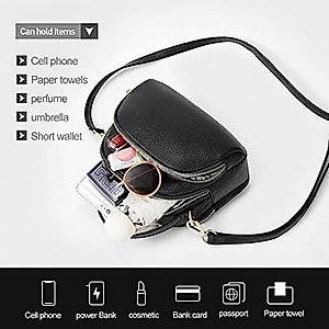 LAORENTOU Genuine Leather Satchel Bag Small Crossbody Handbag for Women Lady Leather Purse Clearance