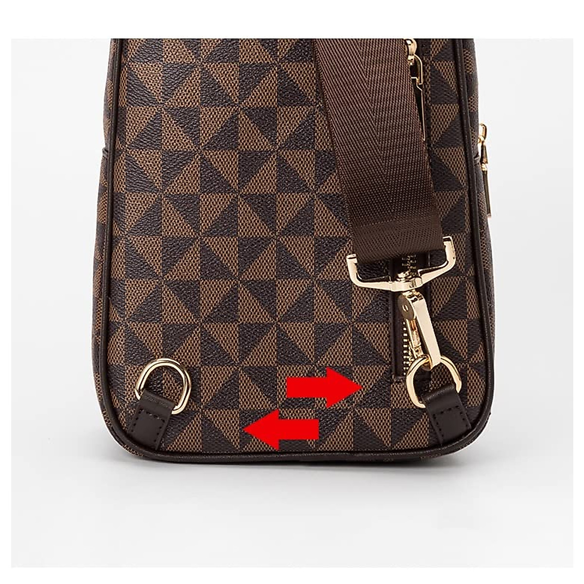 Anfei Sling Bag for Women Men PU Leather Sling Bag Small Sling Backpack Multipurpose Chest Bag Casual Daypack for Women Cycling Party Gift