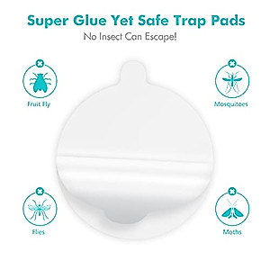 4.3 Inch Mosquito Glue Trap 24PCS, Sticky Mosquitoes Trap for Bug Zapper, Refill Pads for No See 'EMS Tiny Pest, Pest Safe Insect Control Fits Most Mosquito Lamp, Pet Safe