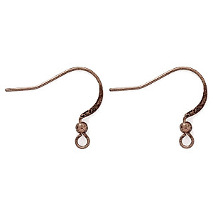 COIRIS 100 Pairs Earwires French Earring Hooks/Dangle Earring Findings Jewelry Making DIY (EH-1008-antique copper)