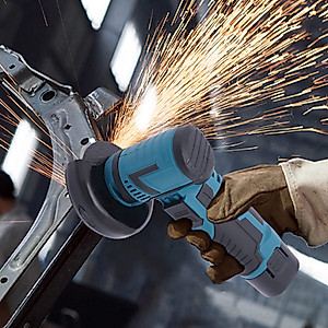 3 Inch Mini Angle Grinder, 500W 12V Cordless Metal Angle Grinder for Metal Grinding/Cutting/Polishing with 2 Battery, 2 Discs