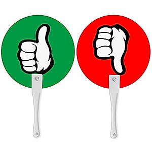 Thumbs Up/Thumbs Down Paddles 24 Packs for Classroom Voting, Teacher Classroom Event Supplies and Teacher Student Interaction Signs
