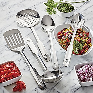 Amco 8796 Stainless Steel 5-Piece Utensil Set,Medium