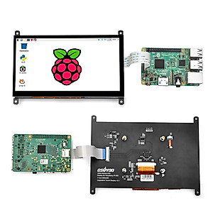 OSOYOO 7 Inch DSI Touch Screen LCD Display 800x480 for Raspberry Pi 5 4 3A 3B+ 2 - Portable Capacitive Touchscreen Monitor with DSI Cable - Great for DIY IOT Circuits and Coding Beginners