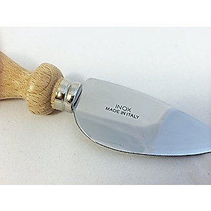 Eppicotispai Stainless Steel Parmesan/Hard Cheese Knife with Wooden Handle, 6-5/8-Inch