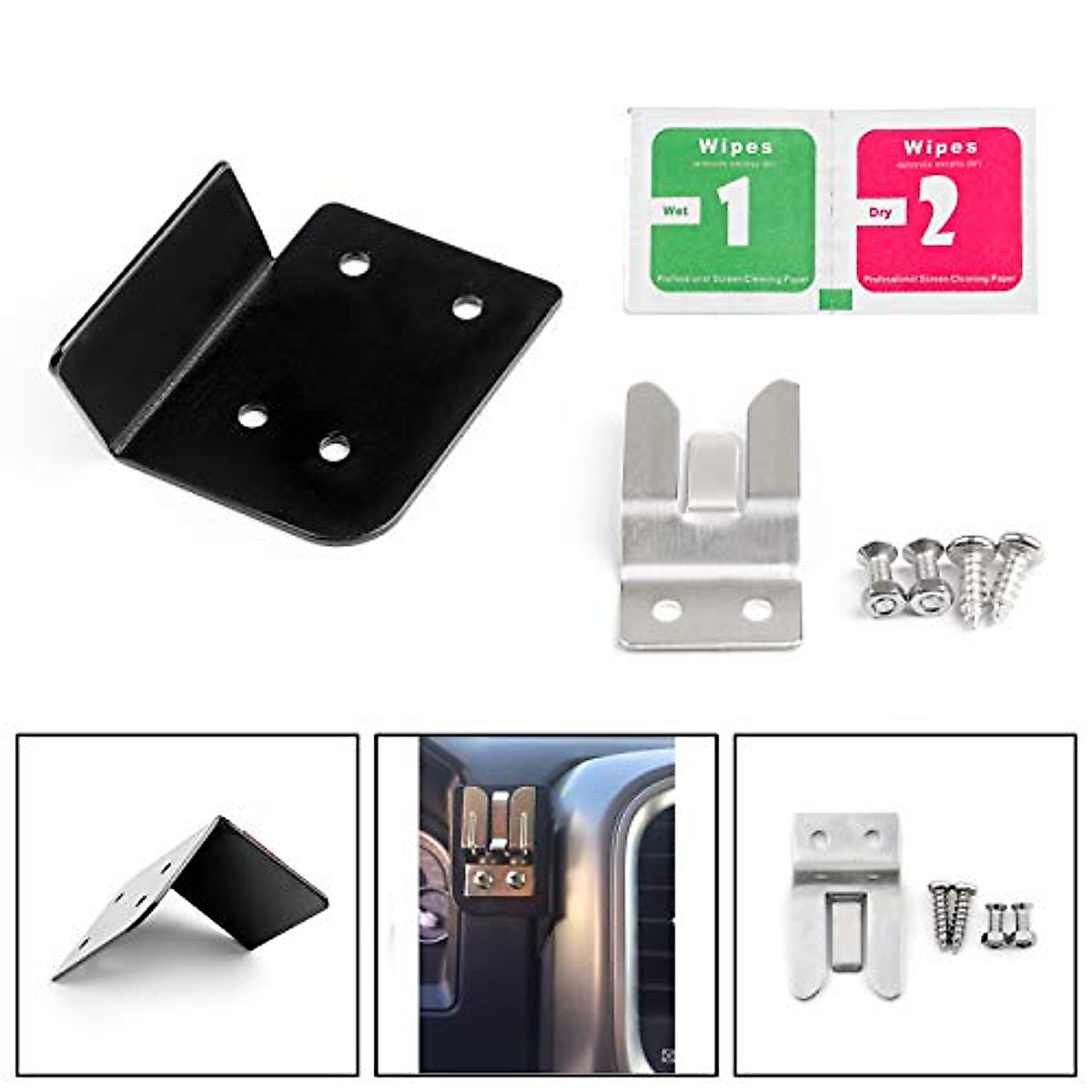 Mad Hornets CB Mic Hanger CB Versatile Mounting Bracket Holder CB MIC Mounting Holding Bracket for R-a-m 1500 2500 2009-2016 75WXST