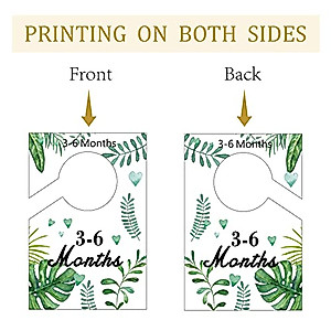 CREATCABIN 6Pcs Nursery Closet Organizer Dividers Clothing Rack Size Dividers Leaf Hanger Dividers for Clothing 0-24 Months Age Size Hanger Organization Shower Registry Gift Supplies for Girl Boy