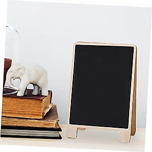 STOBOK 2pcs Painting Small Blackboard Mini Blackboard Signs Mini Chalkboard Signs for Food Small Chalkboard Labels Wedding Chalk Signs Wedding Sign Office Cypress Note Board Dual Purpose