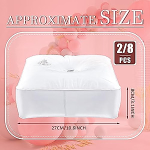 Balloon Arch Stands Base Heavy Weight Water Bag for Balloon Column Stand and Arch Kit Balloon Column Supplies Assemble Arch Stand Base for Party Wedding Graduation Birthday Decor, White (4 Pcs)