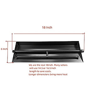 18"-24" Burner Pan for Gas Fireplace Gas Fireplace Burner Gas fire pits Gas Logs Propane Burner (18 Inch Two Pipe)