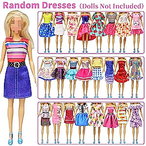 UNICORN ELEMENT 43 Pcs Doll Clothes and Accessories, Include 2 Skirts 2 Fashion Skirts 5 Mini Skirts 2 Swimwears 2 Fashions 10 Shoes 10 Hangers 10 Necklaces for 11.5 Inch Doll(NO Doll)