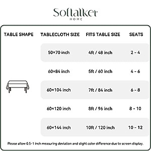 Softalker Jacquard Rectangle Tablecloth - Geometric Line Pattern Waterproof Damask Table Covers Stain Resistant Washable Polyester Table Cloths for Kitchen, Dining & Parties (60 x 84 inch,Teal Green)