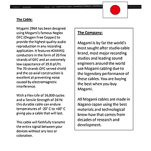 WORLDS BEST CABLES 0.5 Foot – High-Definition Audio Interconnect Cable Pair CUSTOM MADE using Mogami 2964 wire and Amphenol ACPR Die-Cast, Gold Plated RCA Connectors