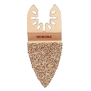 6pcs Universal Carbide Oscillating Saw Blades, HEMUNC Mixed Multitool Saw Blades Semicircle Triangular Finger Kit for Tile Grout Mortar Concrete Masonry