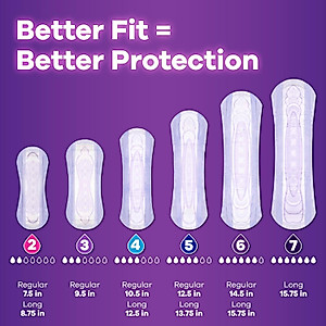 Always Discreet, Incontinence Light Pads, 3 Drops, 30 Pads each (Value Pack of 4)