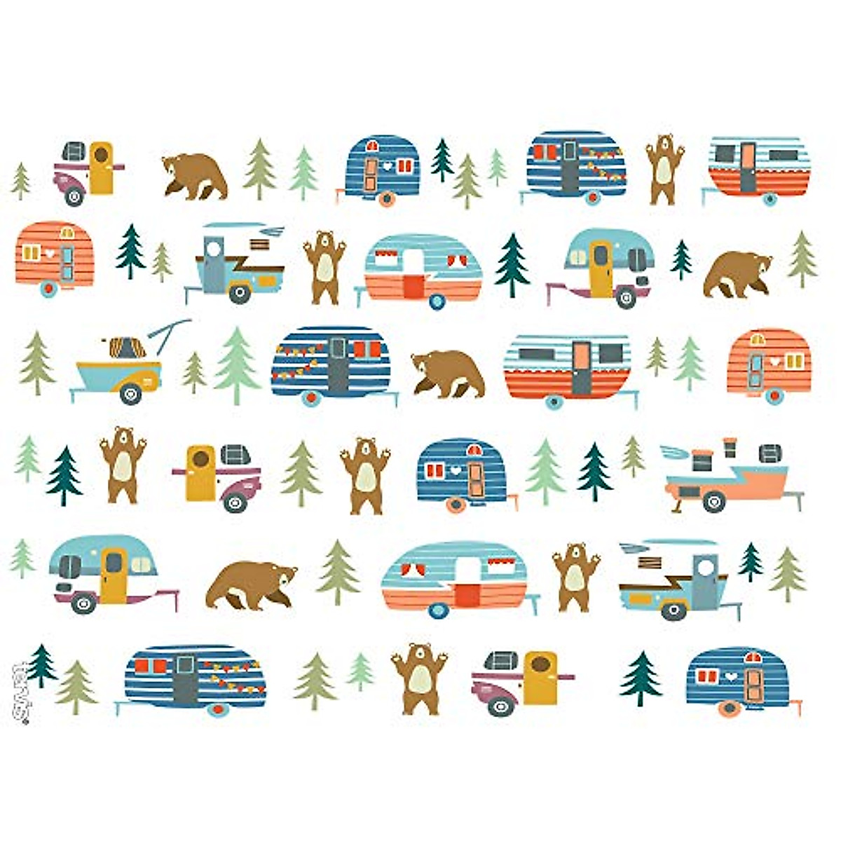 Tervis Made in USA Double Walled Trailer Bears Insulated Tumbler Cup Keeps Drinks Cold & Hot, 24oz, Clear