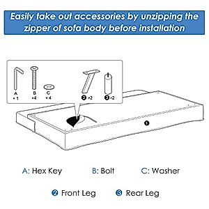 Giantex 3-Seat Convertible Sofa Bed, Sofa Bed w/ 3 Adjustable Angles, Line Fabric & High-Density Sponge, Durable Wood Frame &Sturdy Stainless-Steel Feet, Suitable for Living Room, Bedroom
