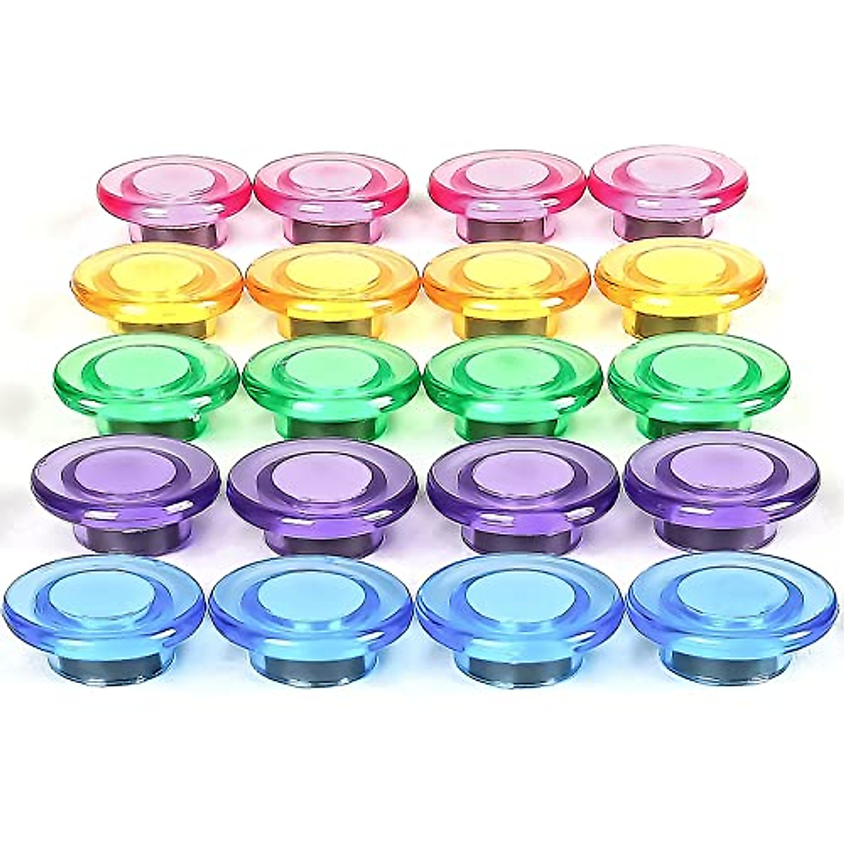 DIFIT 20 PCS Fridge Magnet Small Round Refrigerator Magnets Cute Whiteboard Magnets Mini Strong Magnets Fridge Tiny Funny Magnets for Whiteboard Fridge Locker Kitchen Home Office Gift (Colorful)
