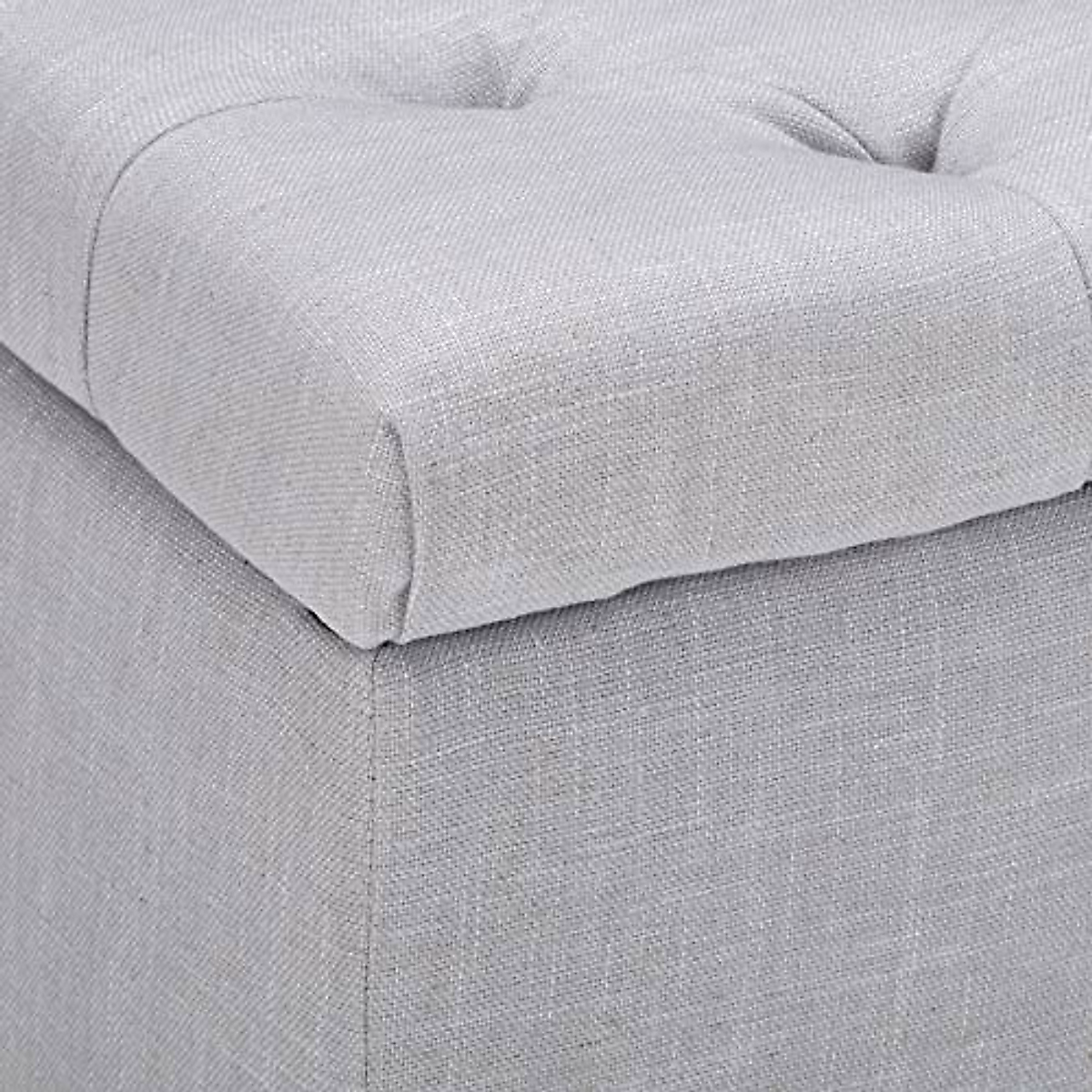 Christopher Knight Home Ottilie Fabric Storage Ottoman, Light Grey 17.50”D x 51.25”W x 17.43”H