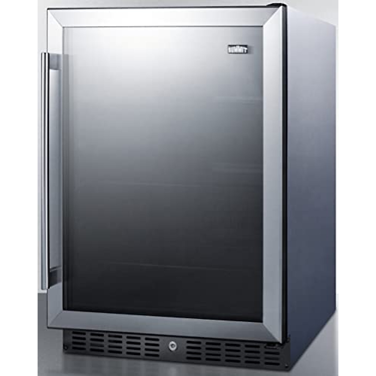 Summit AL57GCSS 24" ADA Compliant Commercial Compact Refrigerator with 5 cu. ft. Capacity Door Lock Frost Free Operation Door and Temperature Alarm in Stainless Steel